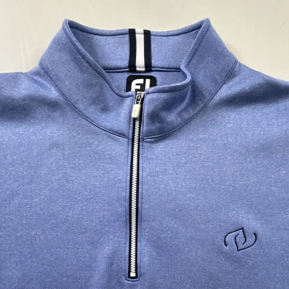 FootJoy | Shirts | Footjoy Mens 4 Zip Long Sleeve Golf Polo Shirt Blue ...
